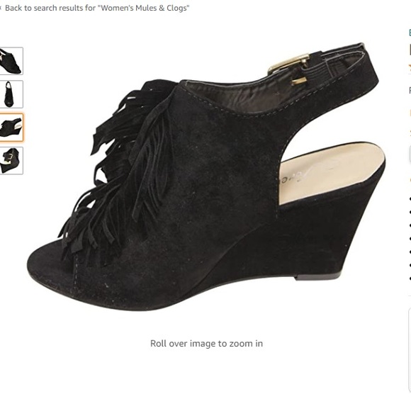 Forever Allie | Shoes | Forever Allie Peep Toe Fringe Wedge Like New ...